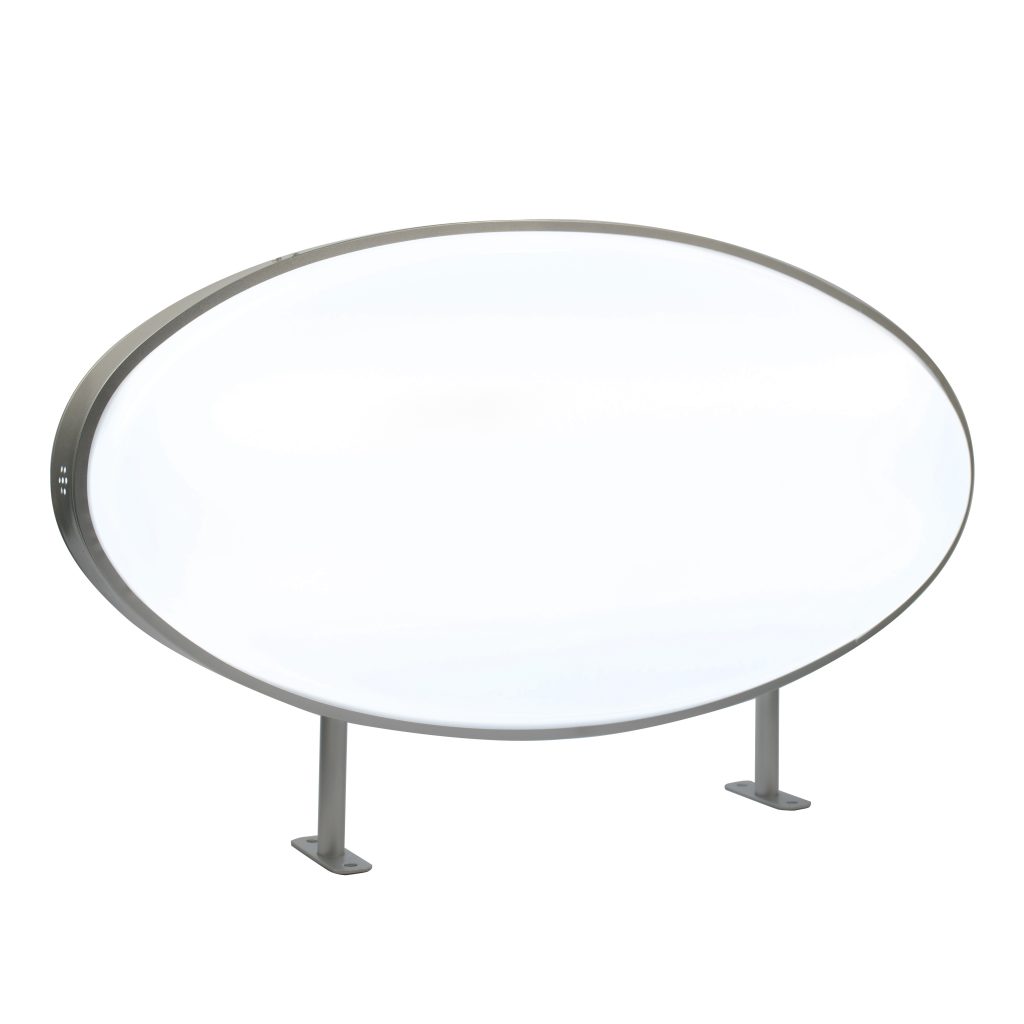 50x100cm Oval Vertical Projecting Light Box LED - Pure Image | Display ...