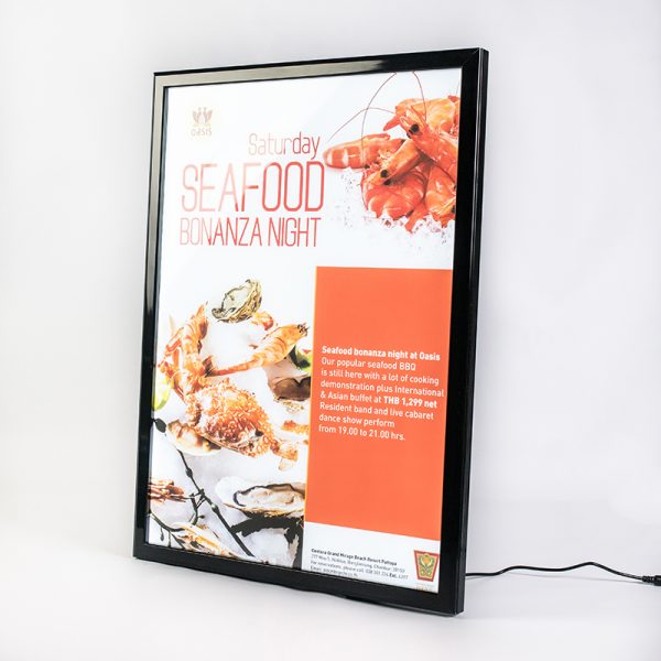 Outdoor LED Illuminated Menu Lightbox 50x100cm - Pure Image | Display ...