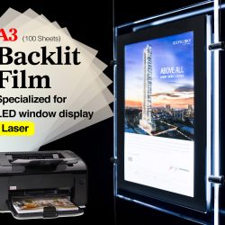 A3 Back lit Film paper for LED Window display / light box / menu box ...