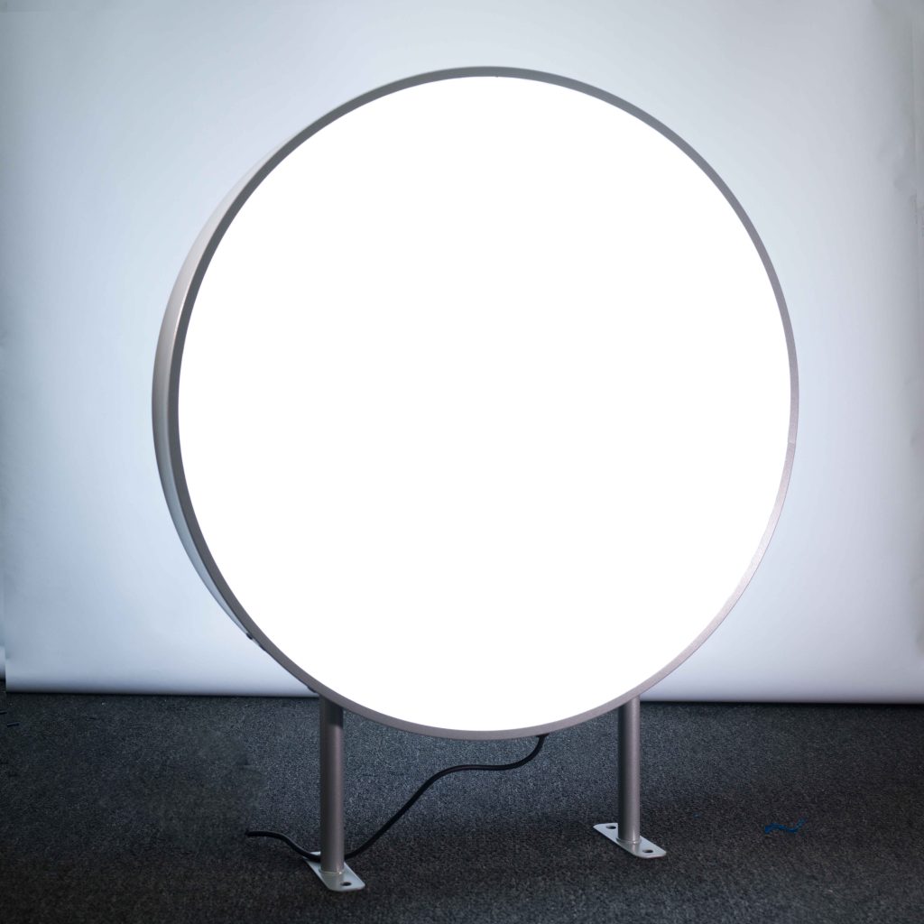 shop sign 60cm Round Flat Panel Projecting Light Box LED